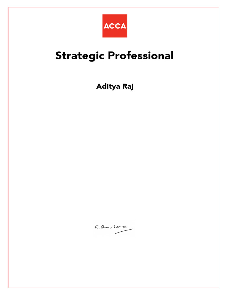 ACCA Strategic Professional Certification | PDF
