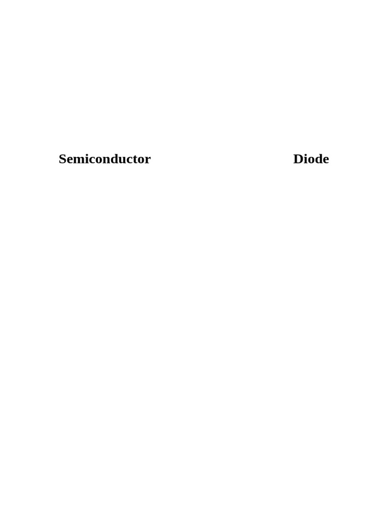 Semiconductor Diode Latest | PDF | Semiconductors | Electrical ...