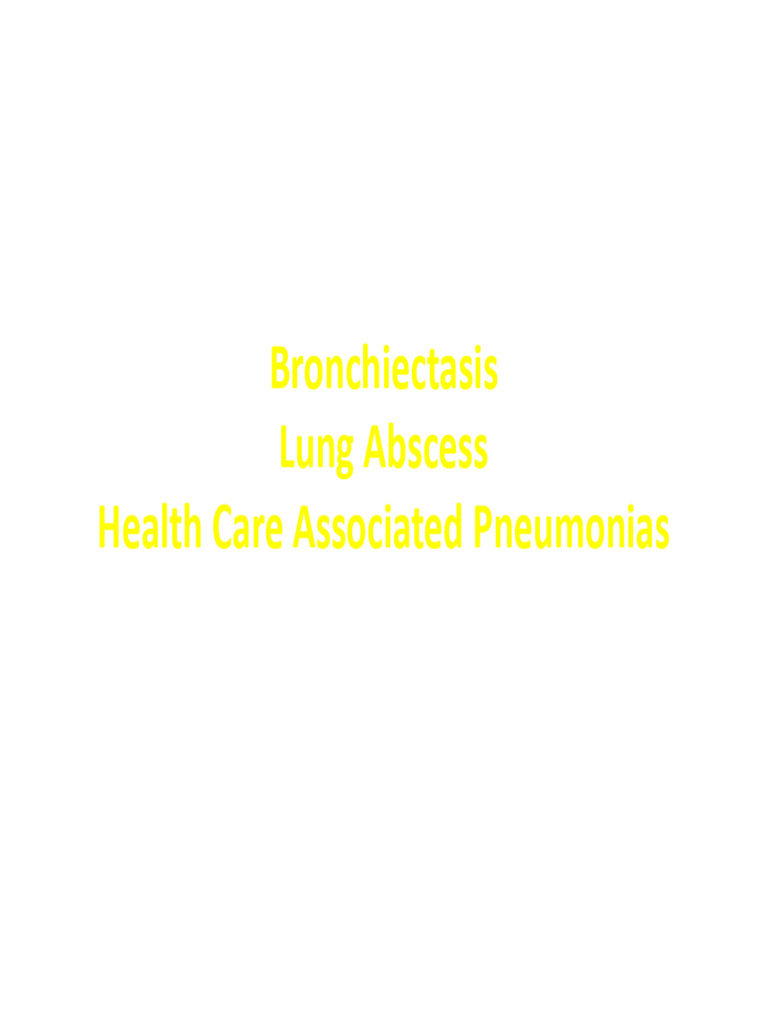 Understanding Bronchiectasis: Causes & Symptoms | PDF | Pneumonia ...
