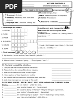 English Worksheets for 3rd Graders | PDF