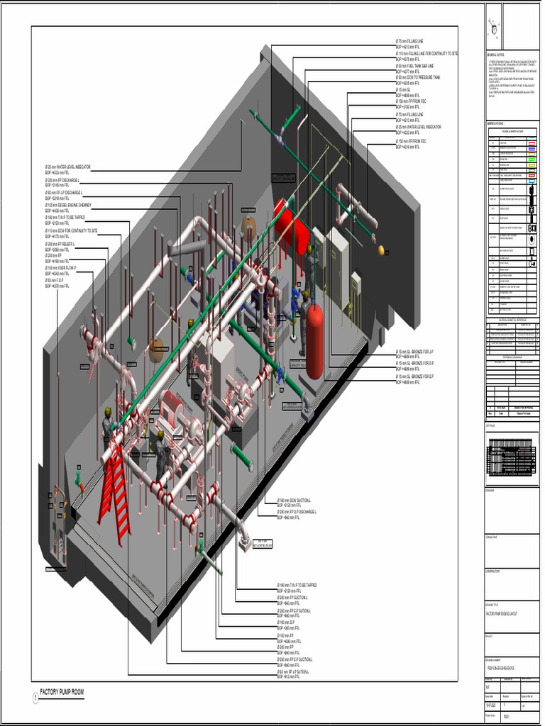 Factory Pump Room Layout and Specifications | PDF | Valve | Pump