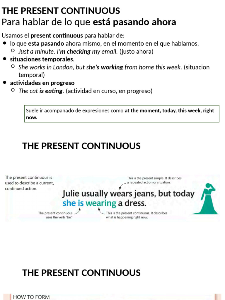 Understanding Present Continuous Usage | PDF