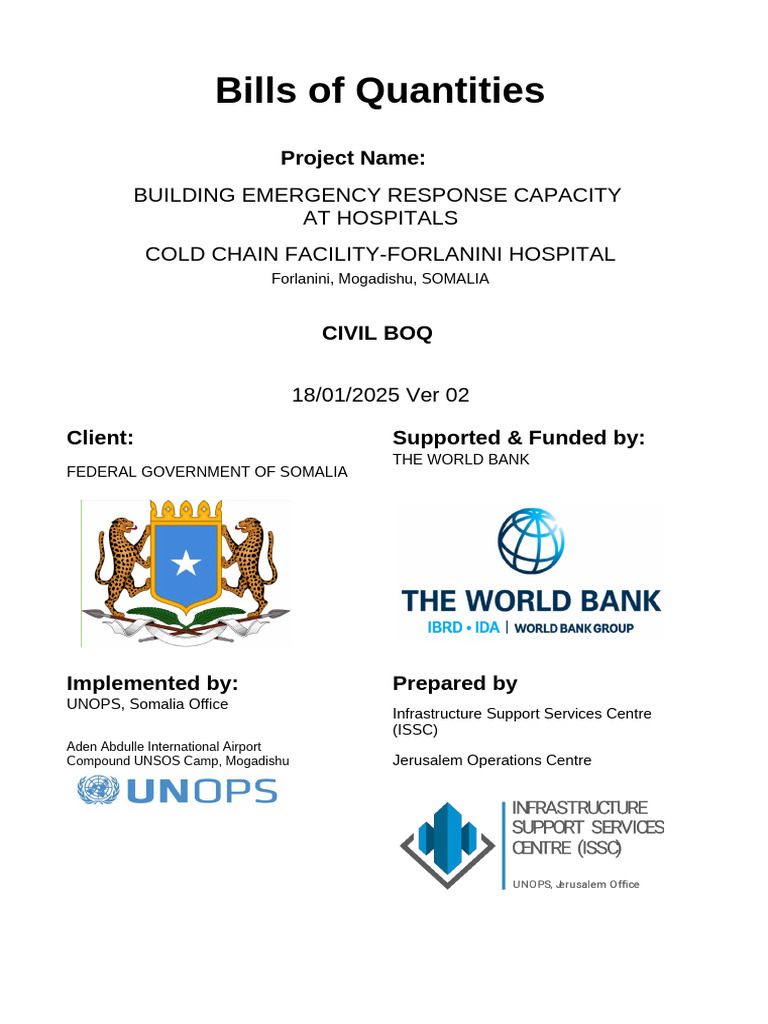 DEEQA Final-Cold Chain Facility - Civil - BoQ - R02 UNPRISED 3 | PDF ...