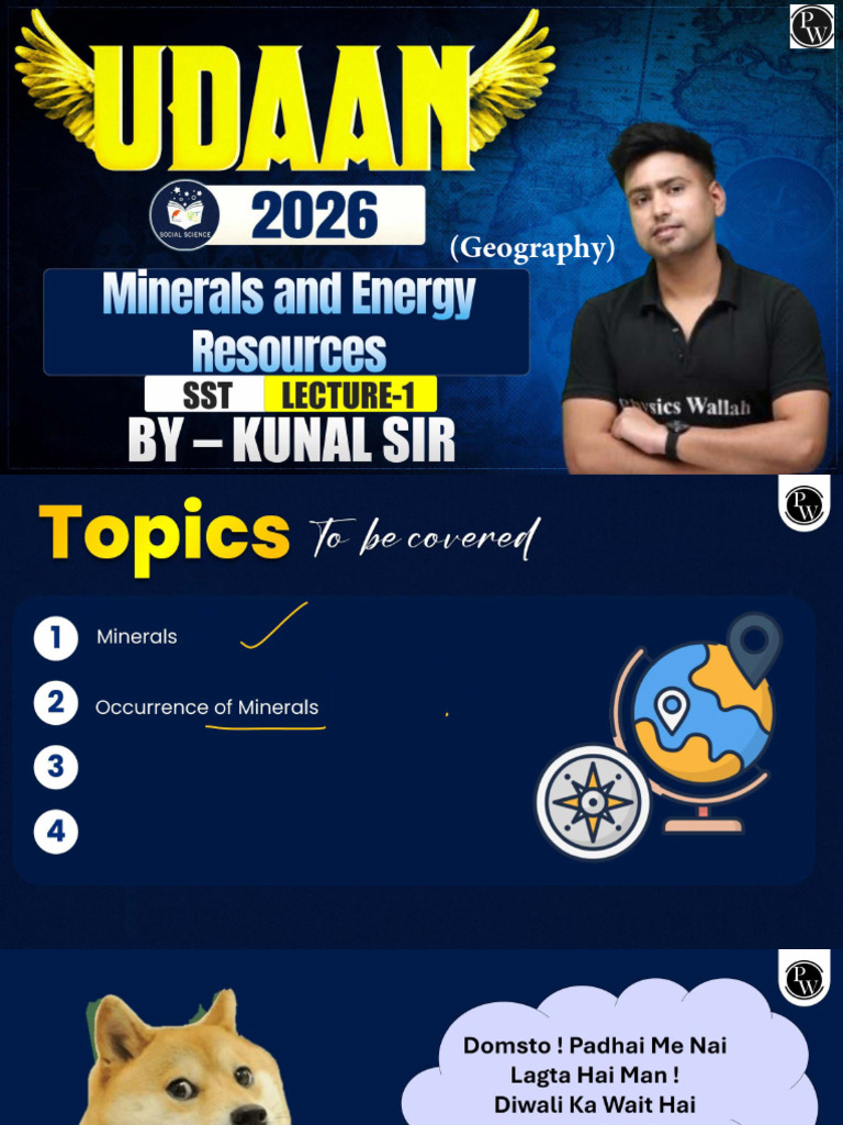 Geography - Minerals and Energy Resources 01 Class Notes PDF | PDF