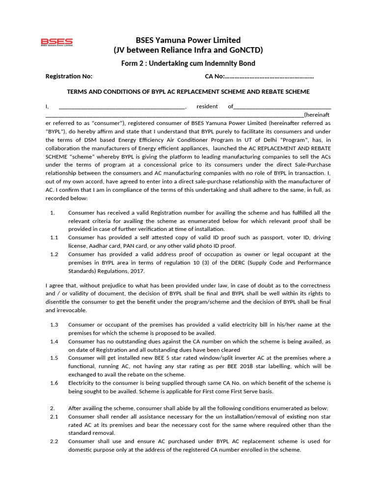 Undertaking and Indemnity Bond | PDF | Justice | Crime & Violence