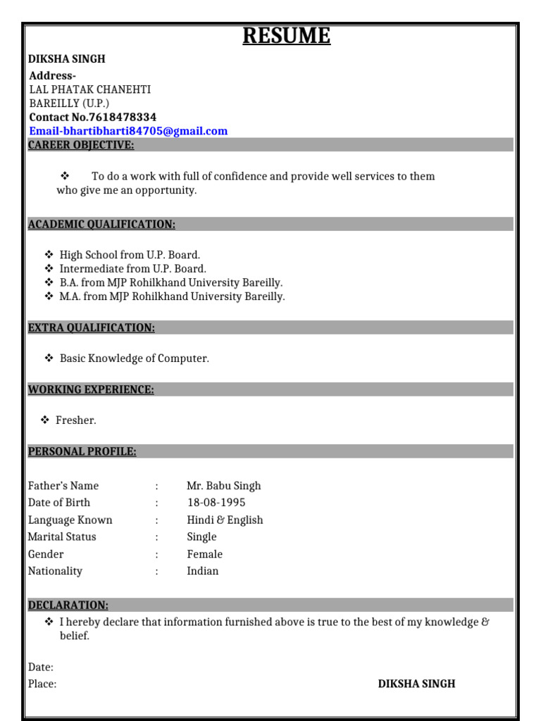Deeksha Resume | PDF