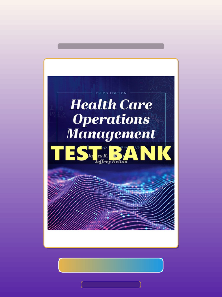 Ultimate Bundle Health Care Operations Management 3 Ed Langabeer Ebook ...