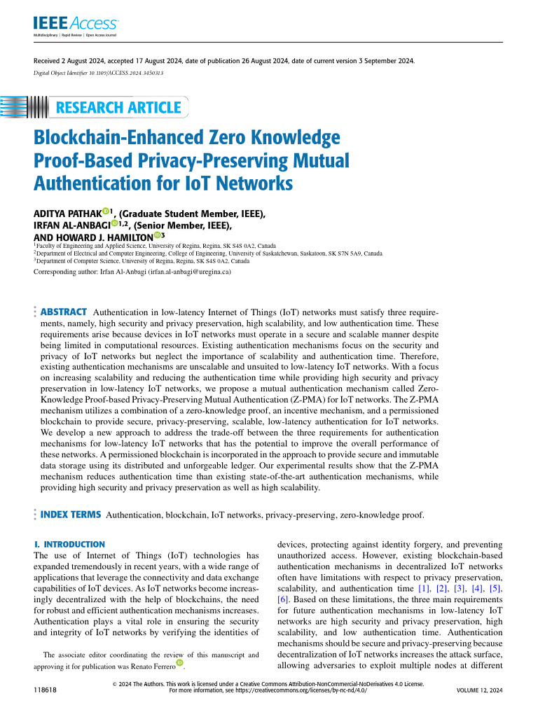 Blockchain-Enhanced Zero Knowledge Proof-Based Privacy-Preserving Mutual Authentication For IoT ...