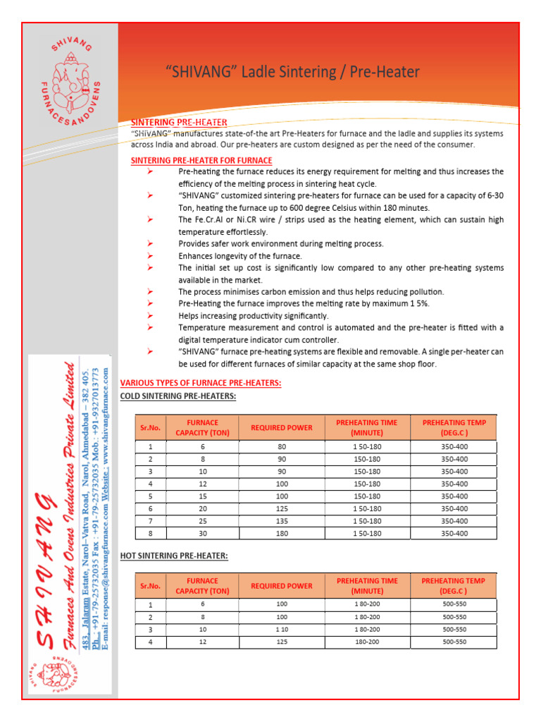 13 - Sintering Pre-heater for Ladle | PDF | Sintering