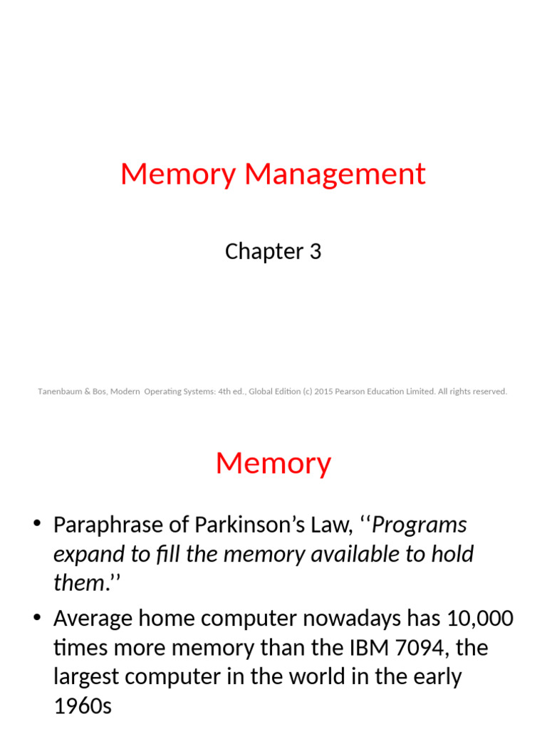 Chapter03-Memory Management | PDF | Computer Programming | Software Engineering
