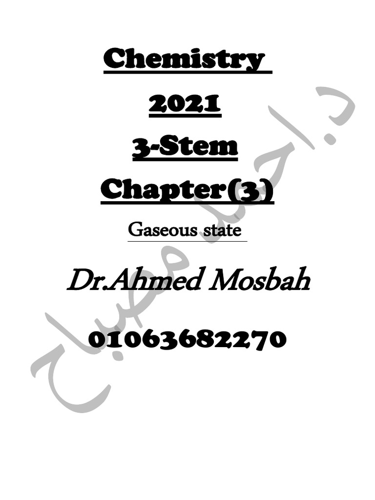Chapter (3) Gases 3-Stem DR - Ahmed Mosbah | PDF
