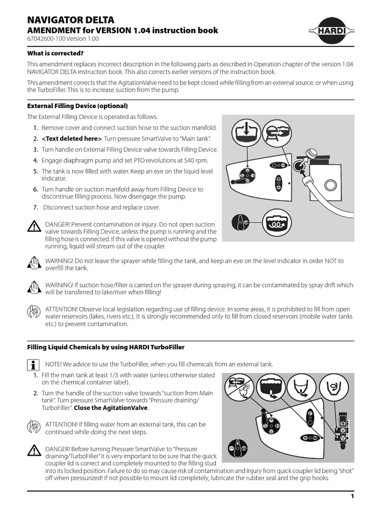 Navigator Delta 1.04 Amendment Ver. 1.00 - Gb | PDF | Pump