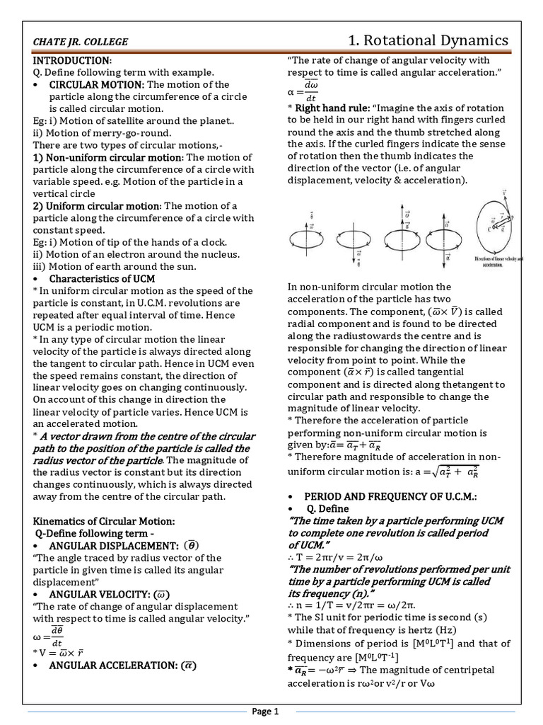 Xii - HSC Board Physics - Imp QB | PDF | Rotation Around A Fixed Axis ...
