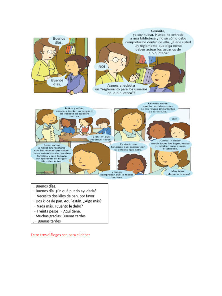 Diálogos cotidianos entre niños | PDF