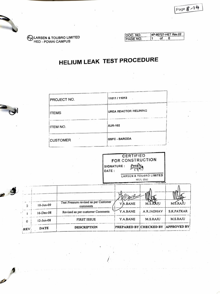 Helium Leak Test Procedure Guide | PDF | Leak | Helium