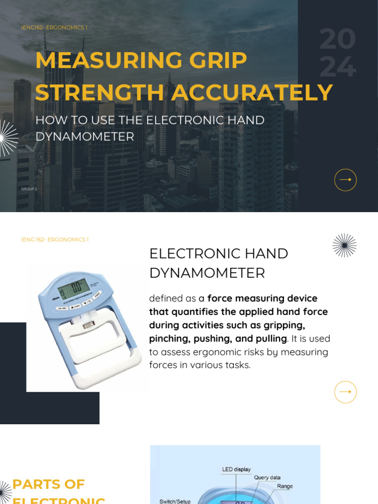 Electronic Hand Dynamometer Group2 | PDF | Anatomical Terms Of Motion | Calibration