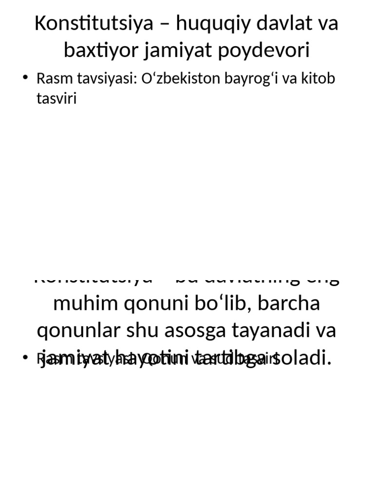 Konstitutsiya Prezentatsiya | PDF