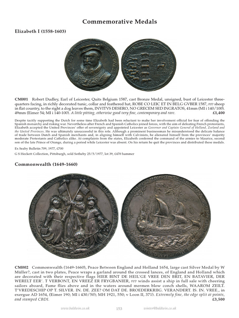 Commemorative Medals - Baldwin's | PDF