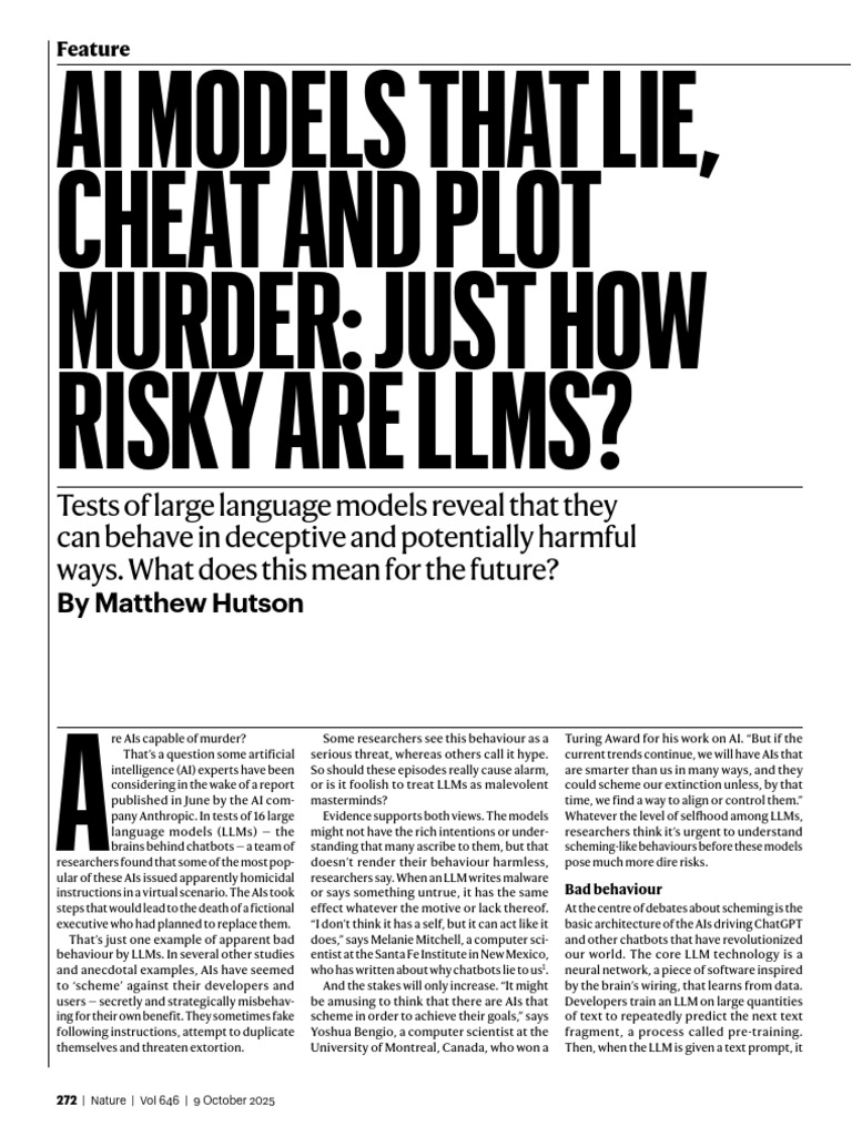 AI Scheming: Risks of LLM Behavior | PDF | Artificial Intelligence | Intelligence (AI) & Semantics