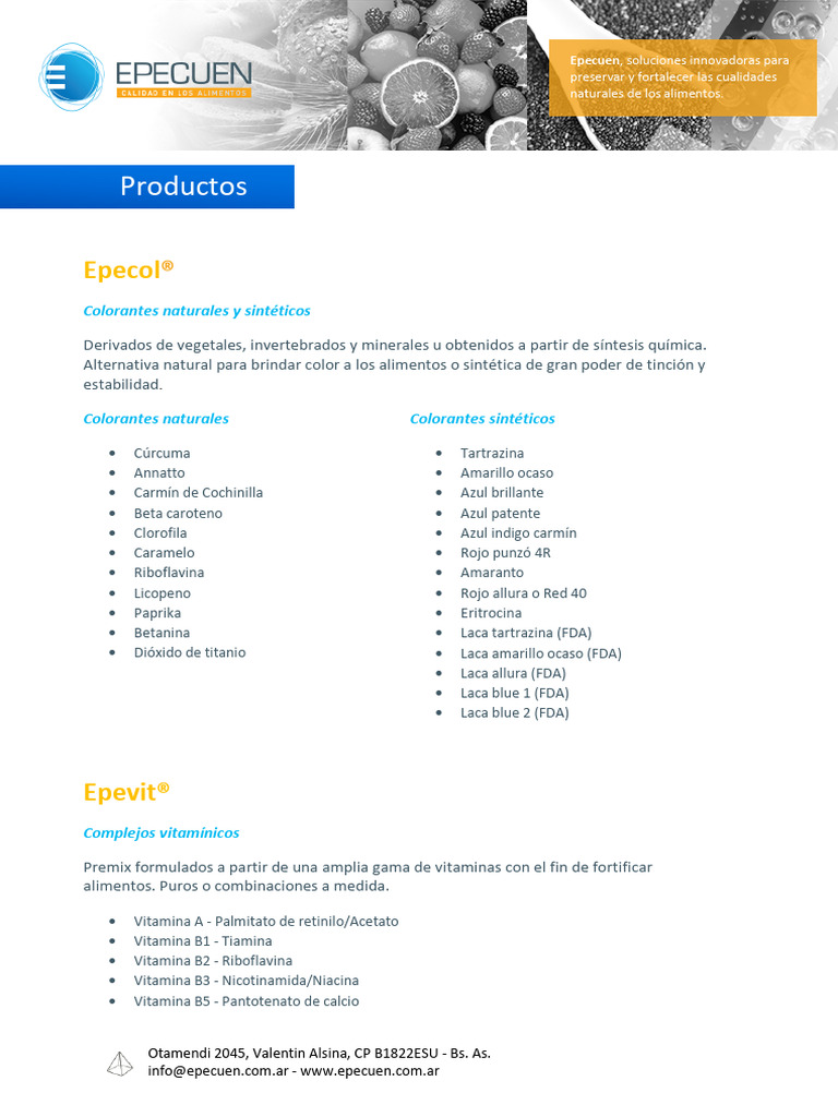 Epec Uen Product Os Jun 2019 | PDF | Sustituto de azúcar | Vitamina
