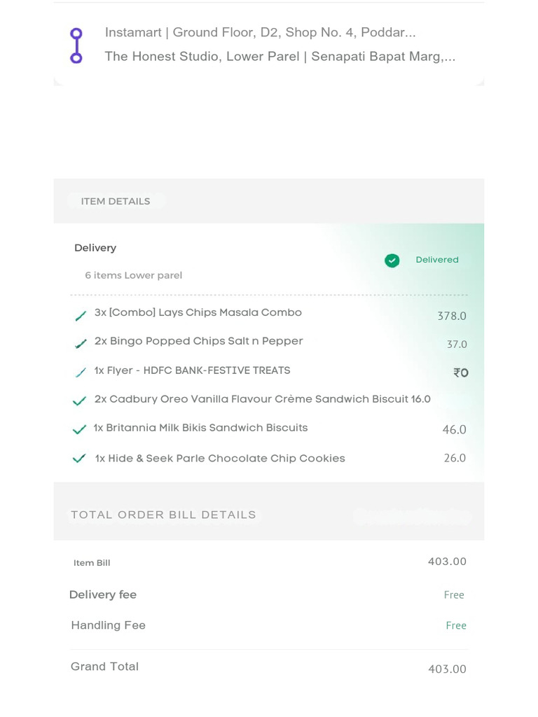 Instamart 1 | PDF