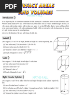 Class 10 Surface Area and Volume Formula Sheet | PDF