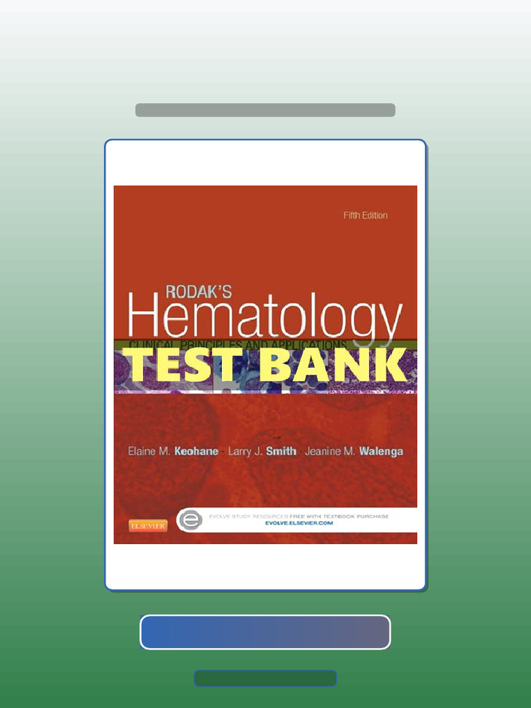 Ultimate Bundle Rodaks Hematology 5 Ed Keohane Ebook and TestBank ...