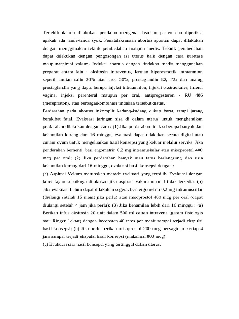 Tatalaksana Ab Inkomplit | PDF