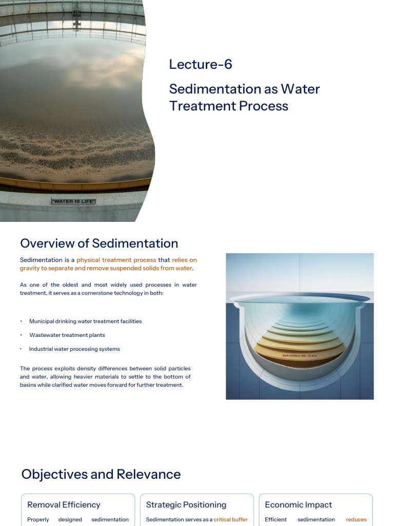 Lecture-6, CEE-271, Sedimentation As Water Treatment Process | PDF ...