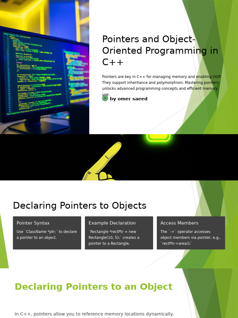 Pointers and Object Oriented Programming in C | PDF | Pointer (Computer Programming ...