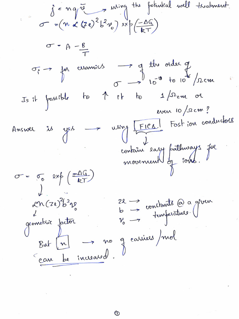 Class 24 - Ionic Conductivity - Part II | PDF
