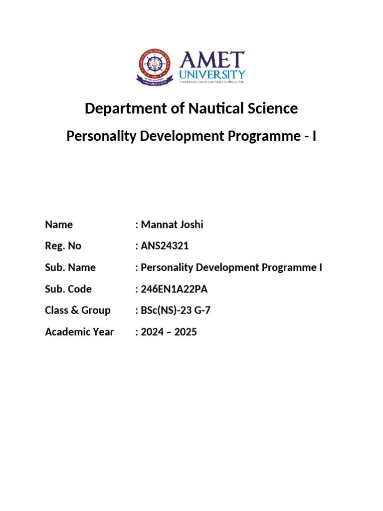 Personality Development Program Overview | PDF | Motivational | Motivation