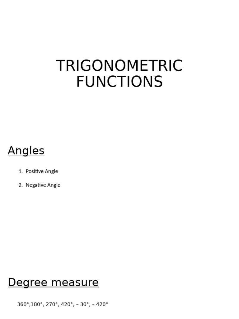 Trigonometric Functions | PDF
