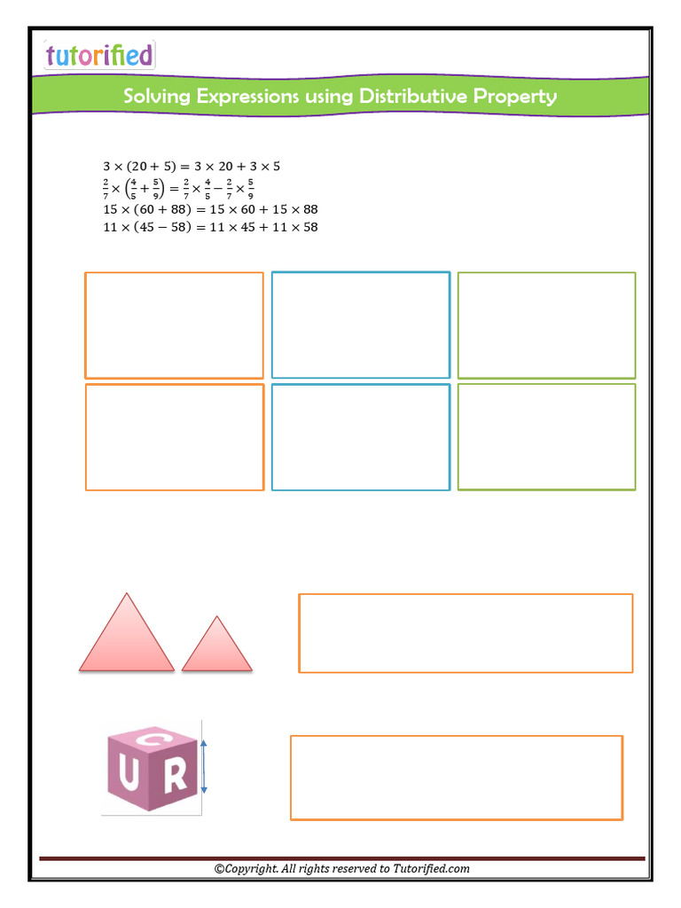 Solving Expressions Using Distributive Property | PDF | Elementary ...