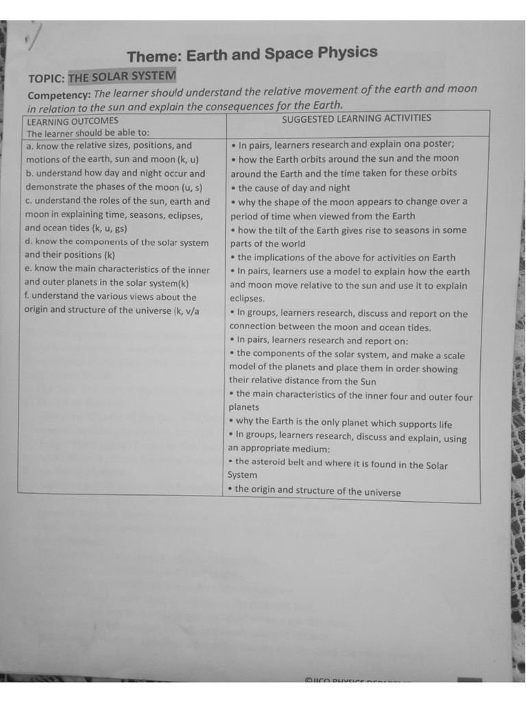 Earth and Space Physics Notes. | PDF