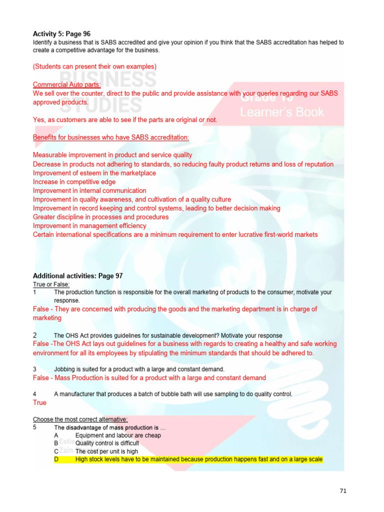 SABS Accreditation Benefits for Businesses | PDF | Automation | Mass ...