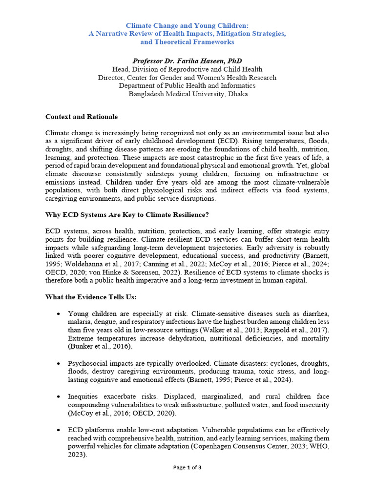 Group-3-Handout--Abstract--Climate Change and Young Children- A ...