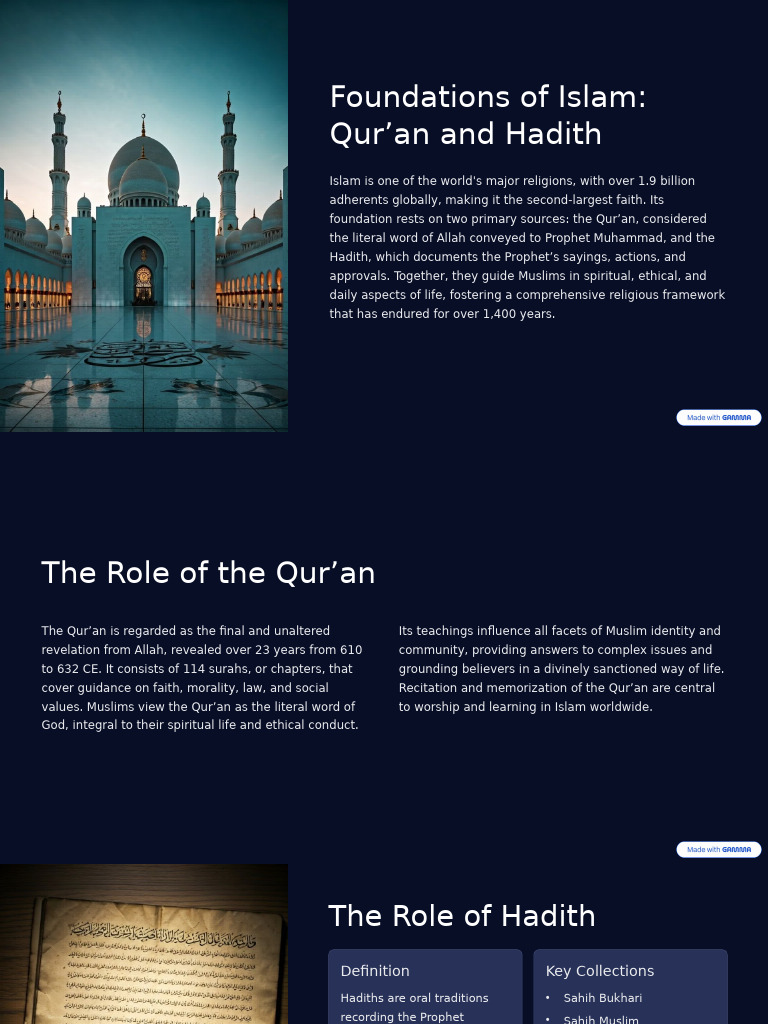 Foundations of Islam Quran and Hadith | PDF | Quran | Islam