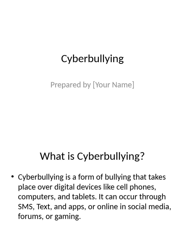 Understanding Cyberbullying: Types & Prevention | PDF