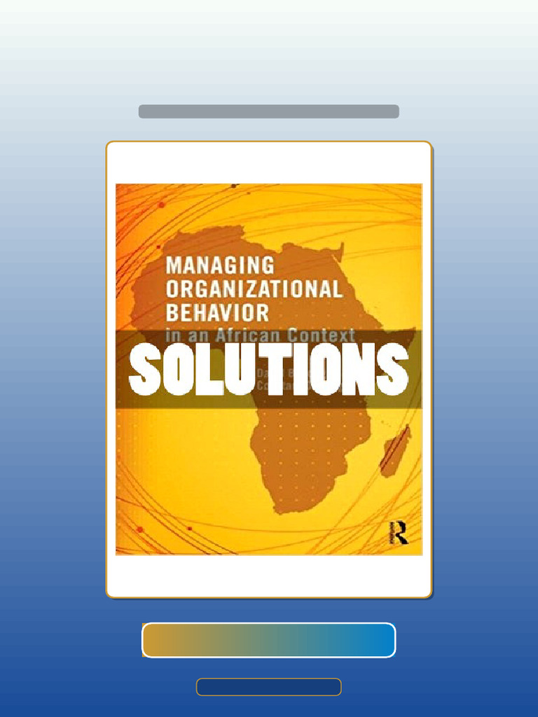 Ultimate Bundle Managing Organizational Behavior in the African Context ...