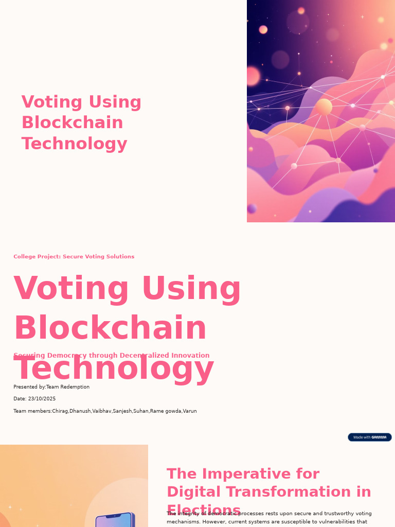 Voting Using Blockchain Technology | PDF | Authentication | Elections
