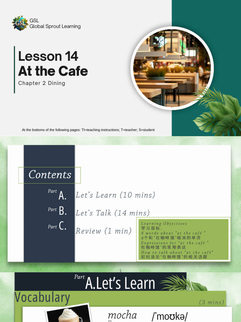 Ordering Coffee Vocabulary and Phrases | PDF | Human Communication ...