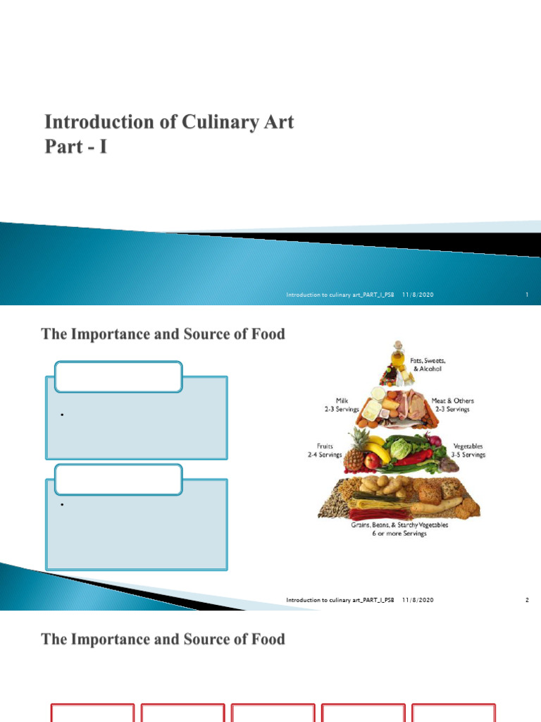 Culinary Art: Food Sources & History | PDF | Foods | French Cuisine
