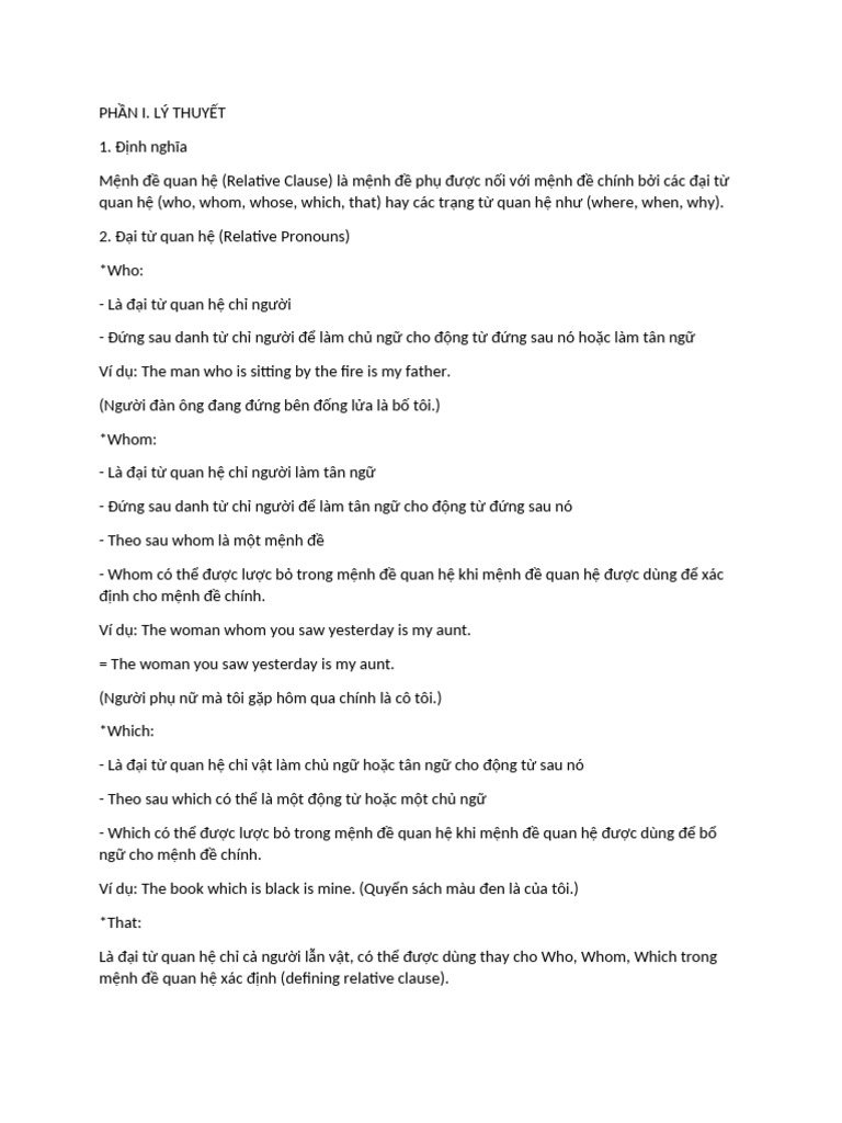 English Relative Clauses | PDF