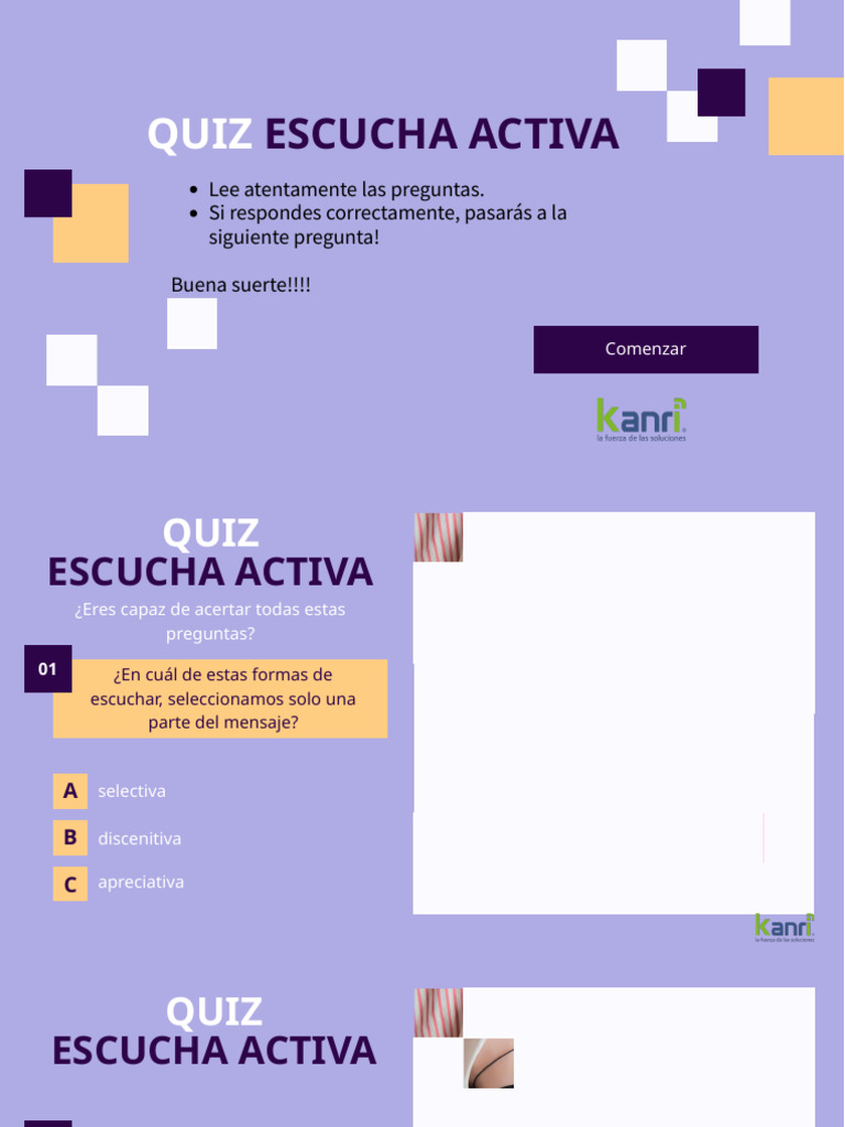 Quiz Escucha Activa | PDF | Comunicación