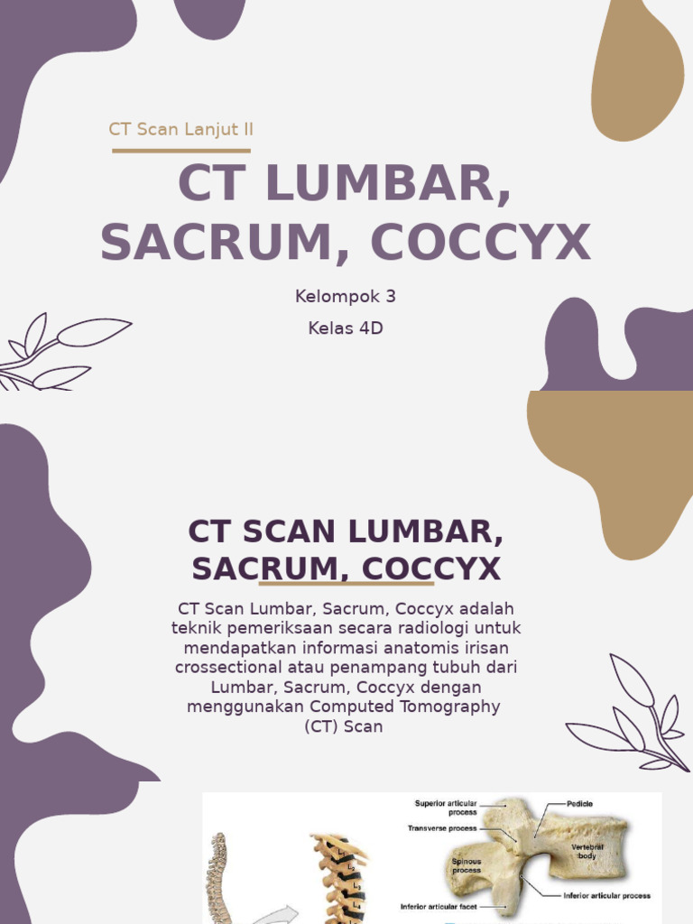 Teknik CT Scan Lumbosacral dan Sacrum | PDF