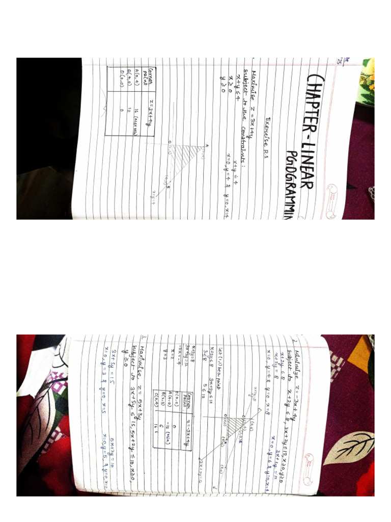 Mathematics Class 12 Linear Programming Ncert Solutions 2025 | PDF