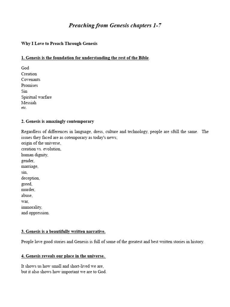 Great Themes in Genesis | PDF | Book Of Genesis | Noah