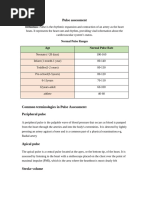Grading Peripheral Pulses Guidelines | PDF | Pulse | Vein