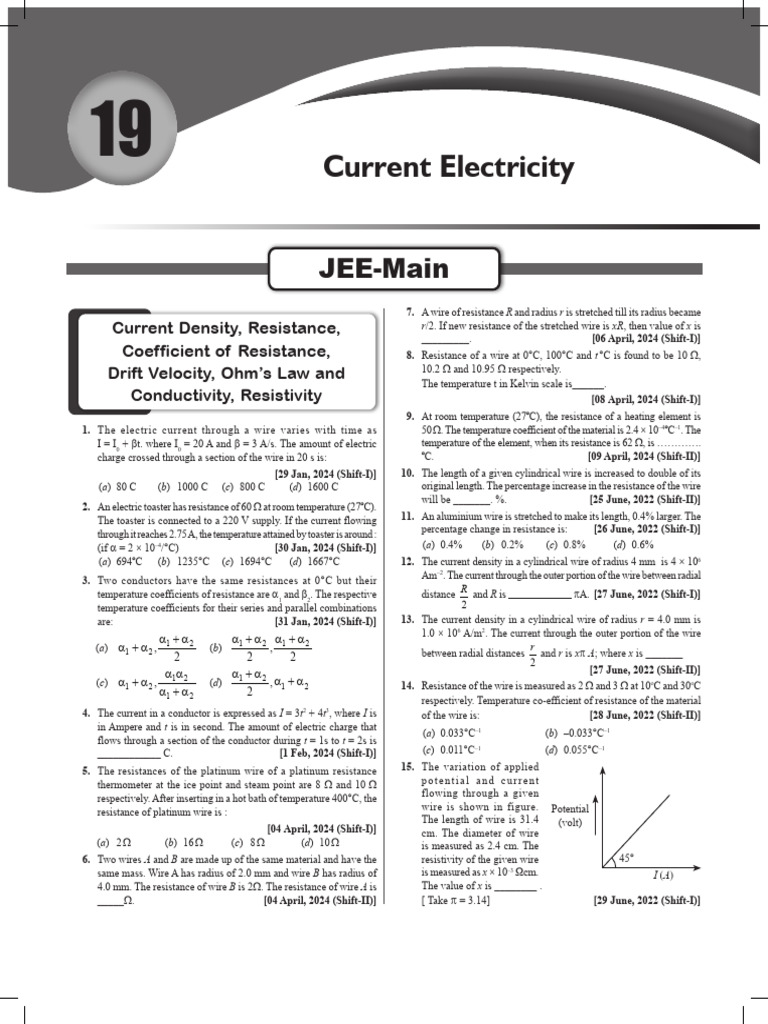 19 Current Electricity | PDF | Series And Parallel Circuits ...